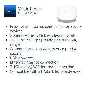 YoLink Smart Home Starter Kit: 4 Door/Window Sensors & Hub Kit, Compatible with Alexa, IFTTT, App for Remote Monitoring, Control and Alerts, Door Still Open (Door Left Open) Alerts