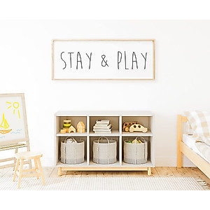 Playroom Wall Decor - Playroom Decor - Play Sign - Playroom Sign - Play Room Wall Decor - Stay And Play Sign - Lets Play Sign - Play Sign For Playroom - Lets Just Play - Playroom
