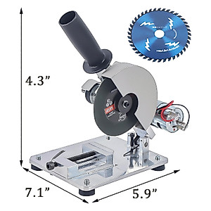 4" Mini Chop Saw, 9000 RPM – Adjustable 0-45° Angle & Height Miter Saw, Versatile Micro Cutter for Crafts – Ideal for Soft Metal, Wood, Aluminum – 110V, Includes 3 Blades