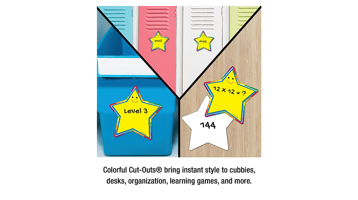 Brighten Your Classroom with 36 Colorful Star Cutouts | Carson Dellosa