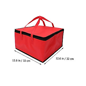 Didiseaon Wear-resistant Insulated Bag 2pcs Insulation Food Transport Pizza Carrier Reusable Grocery Food Grocery Insulated Non-woven Fabric High Capacity Travel Practical Insulated Bag
