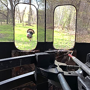 THUNDERBAY 3-4 Person Hidden Threat See Through Hunting Blind, See Through Panel Window with 270° View, Floor Space 62" x 62" to 72" x 72"