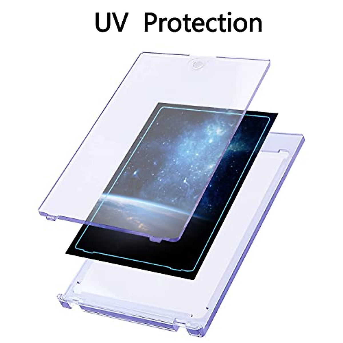 25 ct Magnetic Card Holder 35pt, Trading Card Hard case, Card Protector Hard Plastic, Hard Card Sleeves Display case for Standard Collection Cards