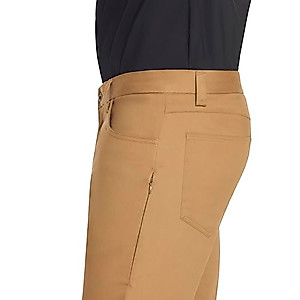 Van Heusen Men's Slim Fit Flex Super Soft Tech Pant, Cognac, 36W x 30L