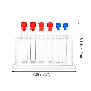 2 Sets Test Tube Rack Toy Containers with Lids Containers for Beads Test Tube Holder Lab Toy Storage Shelves Plastic Container with Lid Plastic Tube Holder Student Glass