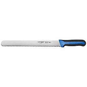 Winco Sof-Tek, 12" Wavy Edge Slicer, Straight, Soft Grip Handle