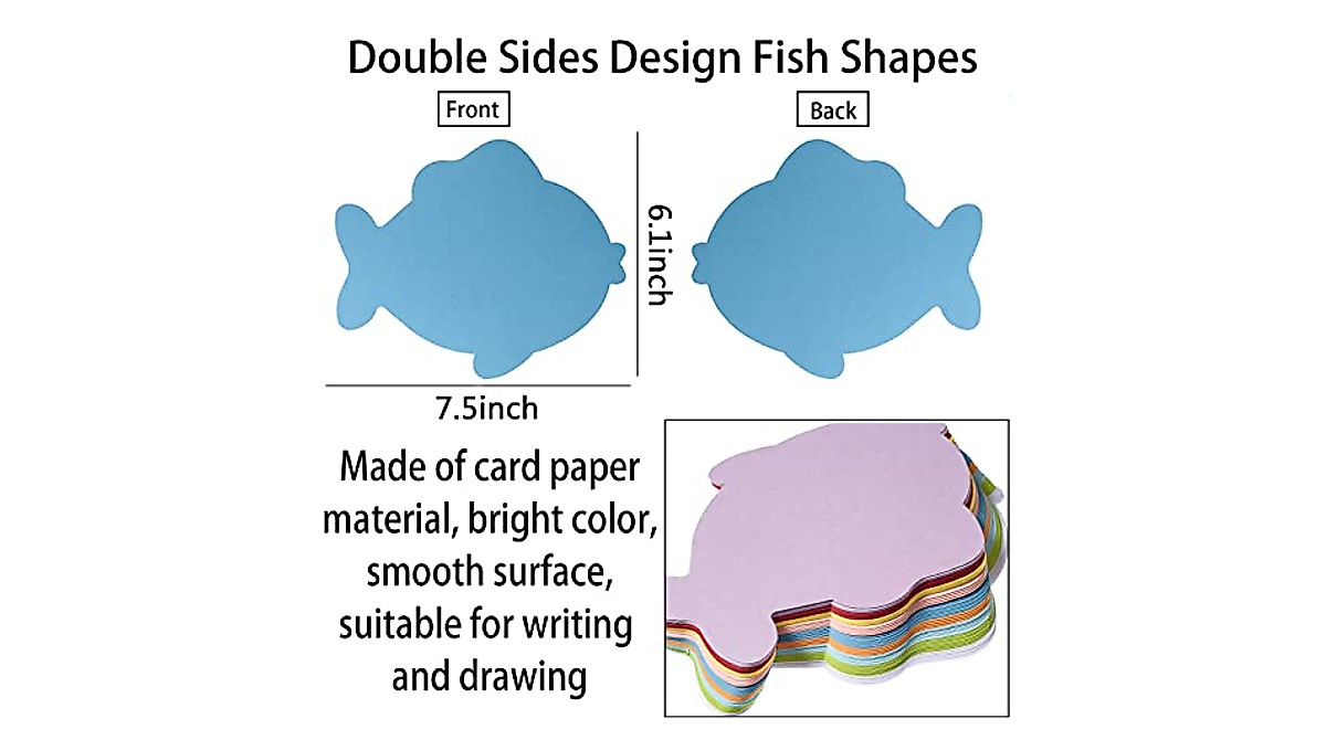144 Pieces Assorted Fish Cutouts for Crafts & Decor