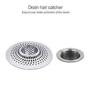 LEKEYE Drain Hair Catcher/Bathtub Shower Drain Hair Trap/Strainer Stainless Steel Drain Protector(Patented Product)