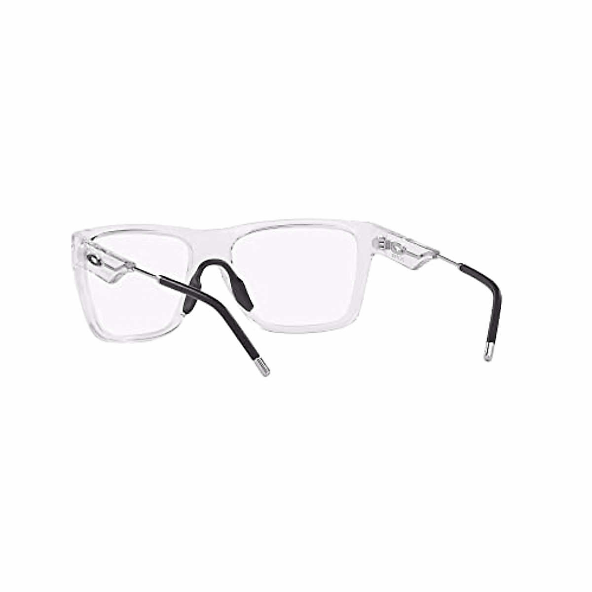 Oakley Men's Ox8028 Nxtlvl Square Prescription Eyewear Frames, Polished Clear/Demo Lens, 58 mm