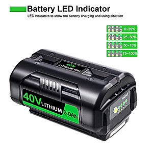DTK 40V Lithium Battery Replacement for Ryobi 40V Battery OP4026 OP40201 OP40261 OP4040 OP4050 OP40601