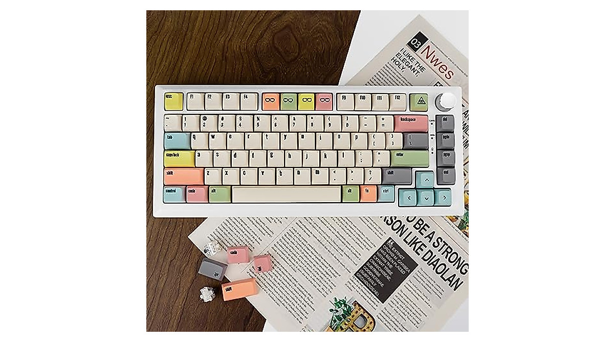 Stylish JOLINTAL 134 Keys Retro Beige Keycaps