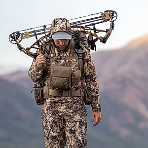 Eberlestock Recon Modular Bino Pack - Advanced Binocular Harness System with Customizable Attachments - Gray - Small