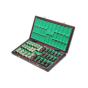 Handmade Chess Set European Ambassador with 21" Board and Hand Carved Chess Pieces