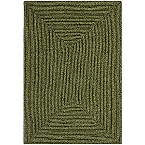 SAFAVIEH Braided Collection 2' x 3' Green BRD315A Handmade Country Cottage Reversible Accent Rug