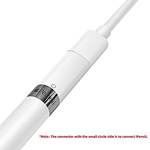 COOYA Compatible with Apple Pencil 1st Gen Charger Adapter Replacement for Apple Pencil 1st Generation 2-Pack Charging Adapter iPencil Charger Connector for Lightning Charging Adapter for iPad Pro Air