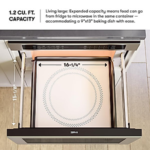 Zephyr 24 inch Built In Drawer Microwave Oven Under Cabinet - Under Counter Pull Out Microwave Drawer 1.2 cu ft