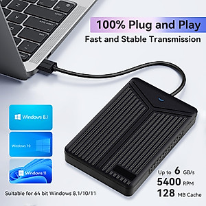 OYZENA 5T Retro Game Console HDD with 60649 Video Games, 80+ Emulator Console Built-in Game HDD, 58 AAA PC Games, Retrobat, Launchbox, Playnite 3 Game System, Support Win 8.1/10/11