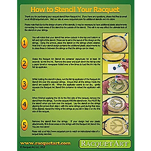 Racquet Art Creative Tennis Racquet Stencil - Smiley Tongue Face