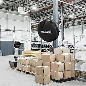 Hadisi Wall Mounted Non Oscillating Fan Cover,Suitable for 18"-20" Outdoor And Indoor Waterproof Wall Mounted Industrial Fans,Heavy-Duty 600D Oxford Cloth Waterproof And Dustproof Fan Cover,Black