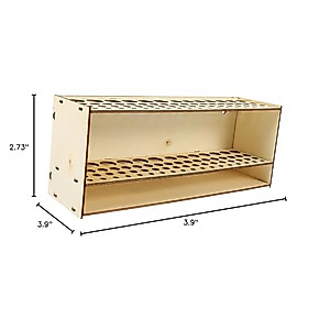 Display Holes Wood Organizers Storage Supply Home Marker Rack Model Painting Wall for Painters Artist Holders Household Rustic Wooden Brush Markers Container Tools