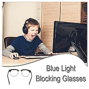 BAIWANLCH Blue Light Glasses for Women Blocking Blue Light Glasses Men Clear Lens Vintage Metal Frame Retro Eyeglasses Anti Glare Glasses for Work, Playing Games, Playing Computer Glasses Men