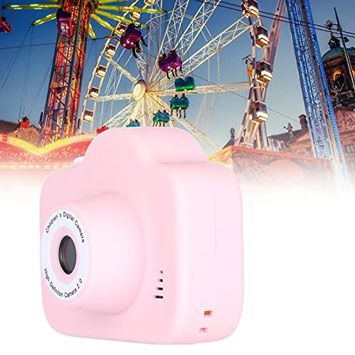 Mini Digital Camera, 1080p Kids Camera, 400mah Battery, Dual Front and Rear Cameras, 2.0 inch Full Color IPS Screen, for Kids Mini Educational Toy Camera (Pink)