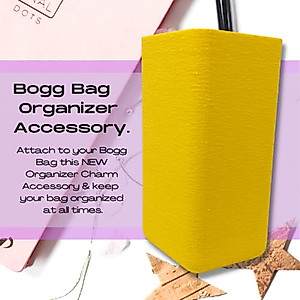 BOGLETS - Organizer Compartment Charm Accessory Compatible with Bogg Bags - Keep Sunglasses or Sunscreen Handy with your Tote Bag - Fits on the Inside or Outside of the Bag (Yellow)