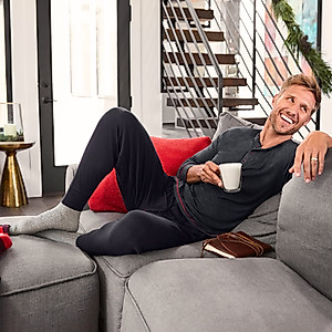 5 Pairs Wool Socks Mens, Warm Winter Socks, Soft Wool Hiking Socks, Casual Crew Socks for Men