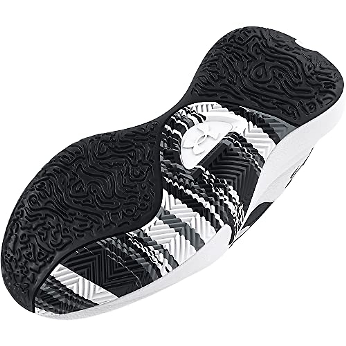 Under Armour Unisex Little Kid Pre School Lockdown 6 Basketball Shoe, (101) White/Black/Black, 2