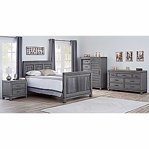 Soho Baby 40022520 Manchester Premium Soft Closing 2-Drawer Nightstand, Wire Brush Rustic Gray Finish