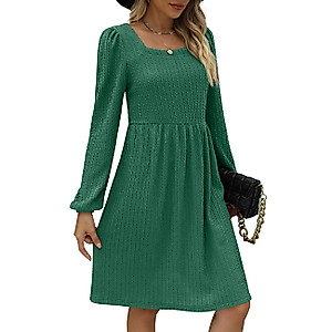 Green Dresses for Women Christmas Party Sweater Dress for Teen Girls L