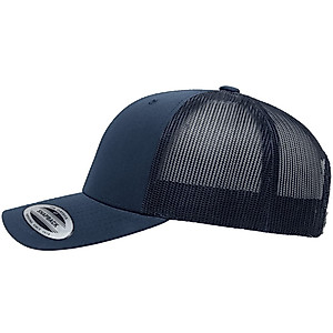 L2K Classics Plain Trucker Mesh Cap Baseball Cap - Mens Hats Trucker Hats for Men - Navy
