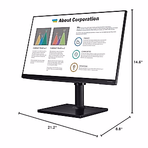 SAMSUNG FT45 Series 24-Inch FHD 1080p Computer Monitor, 75Hz, IPS Panel, HDMI, USB Hub, Height Adjustable Stand, 3 Yr WRNTY (LF24T452FQNXGO)