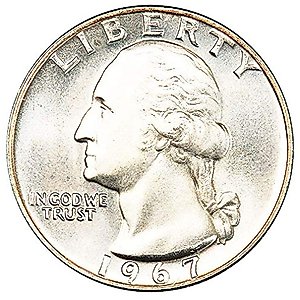 1967 P SMS Washington Quarter Choice Uncirculated US Mint