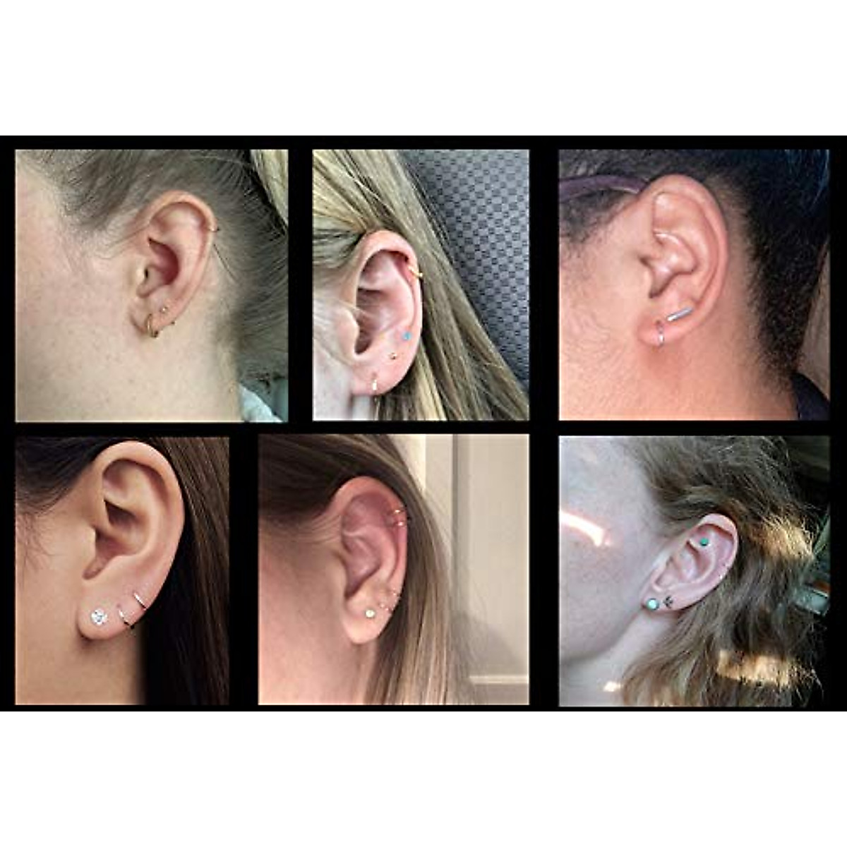 14k Gold Small Endless Hoop Earrings for Ears, Cartilage, Nose or Lips, 10mm (yellow-gold)