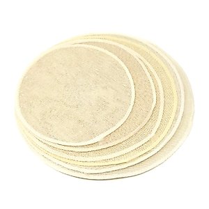 Honbay 12PCS Pure Cotton Round Reusable Steamer Liners Mesh Pads Cooking Steam Mats Breathable Cloth Filters for Home and Restaurant (6 sizes)