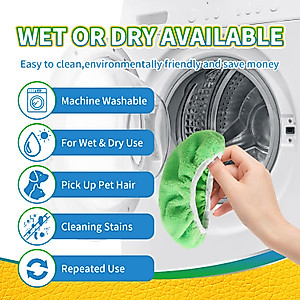 ZHAYAO Reusable 100% Coral Fleece Mop Pads Compatible with Swiffer Sweeper Mop, 3 Pack Dry Sweeping Cloths & Wet Mopping Cloths, Washable Mop Pads for Hardwood Floor Cleaning (Mop is Not Included)