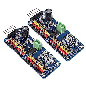ALMOCN 2PCS PCA9685 16 Channel PWM Servo Motor Driver 12 bit IIC Interface Module for Arduino Robot Raspberry pi