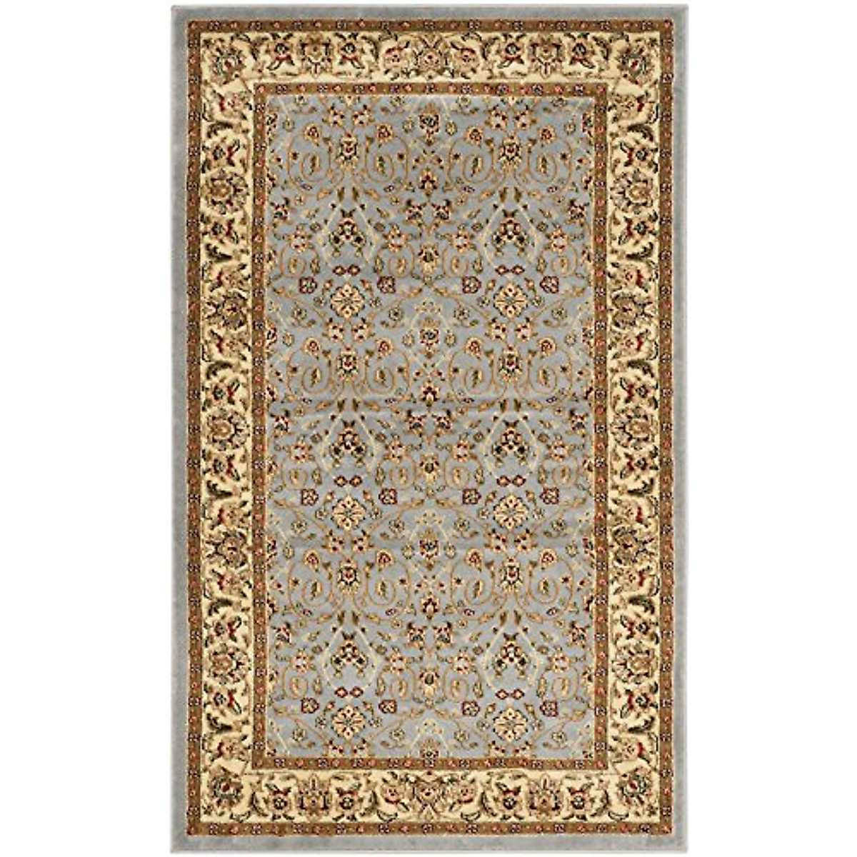 SAFAVIEH Lyndhurst Collection 2'3" x 4' Light Blue/Ivory LNH312B Traditional Oriental Non-Shedding Living Room Bedroom Accent Rug