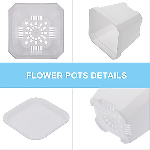 10pcs Flowerpots Saucers Cuttings Starting Seeding Plant Black Desktop Little Decor Room for Seeds Tray Flowerpot Drainage Vegetables Bonsai Containers Ith Seedlings Plastic