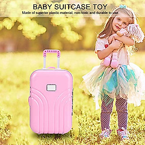 Hztyyier Doll Suitcase, Doll Travel Play Set, Doll Accessories Travel Suitcase Playset Mini Luggage Box Rolling Suitcase for Doll()