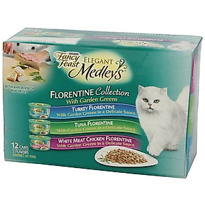 Fancy Feast Medleys Wet Cat Food Variety Pack, Florentine Collection, (12) 3 Oz Cans