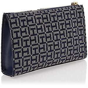Tommy Hilfiger Womens Jaden Wristlet HANDBAG, Light Stone/Navy, One Size US