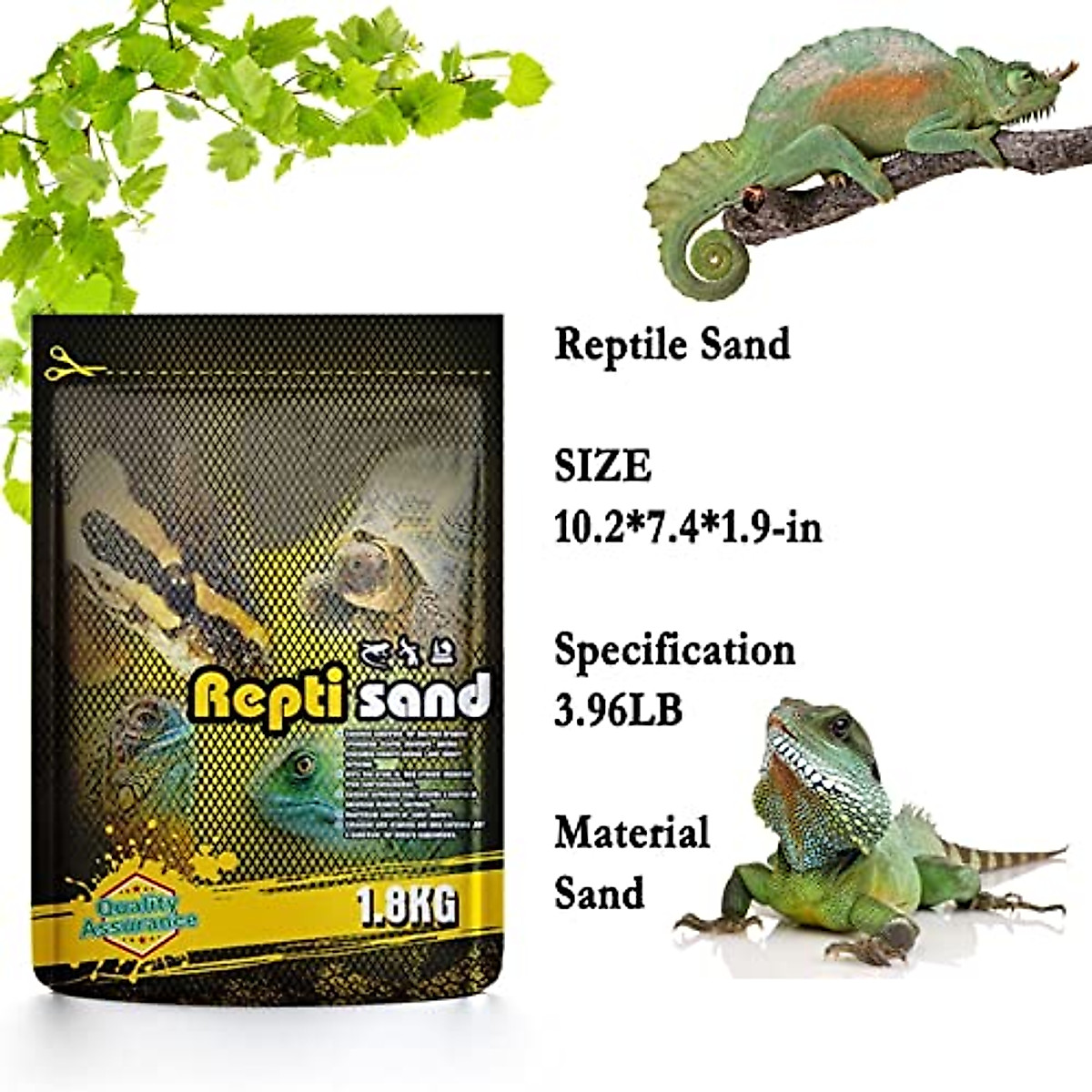BNOSDM Reptile Terrarium Sand Lizard Substrate and Snake Bedding Clean Natural Terrarium Bedding for Bearded Dragon Lizard Gecko Scorpion Chameleon
