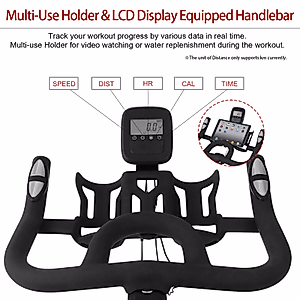 KOUZ LIVE Cycling Exercise Bikes Indoor Stationary Bike for Home Workout, Cycle Bike with Quiet Belt Drive &amp; Professional Seat &amp; Ipad Mount