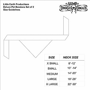 Snoop Doggie Doggs Deluxe Pet Bandana Set of 2, Adjustable Ties - Halftime/Off The Chain, Small