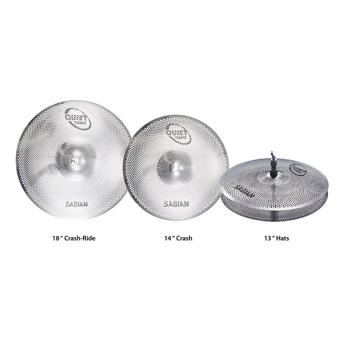 SABIAN Quiet Tone Practice Cymbals Set Qtpc502