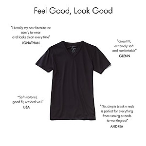 Fresh Clean Threads Light Green V Neck T Shirts for Men - Pre Shrunk Soft Fitted Premium Classic Tee - Men's T-Shirt Cotton Poly Blend - Large