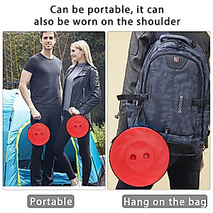 ALEVMOOM Upgraded Telescoping Stool Collapsible Stool with Seat Cushion & Bag, Retractable Folding Camping Stool for Adults Max Load 500lb More Sturdy Lightweight for Fishing Hiking Gardening (red)