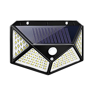 ZHUANYIYI Solar Lights Outdoor,100LED Solar Light Outdoor Solar Lamp,Powered Waterproof Motion Sensor Street Light for Home Garden Decoration